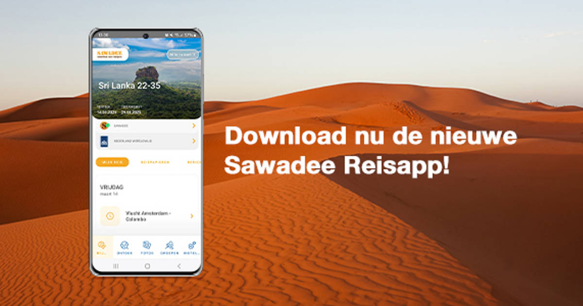 Sawadee lanceert nieuwe app voor reizigers | Sawadee Reizen